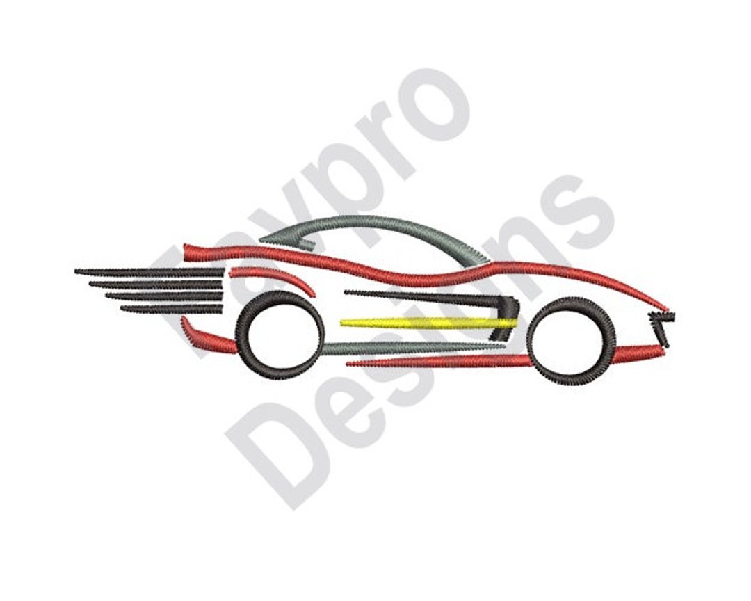 Sport Car - Machine Embroidery Design - Etsy
