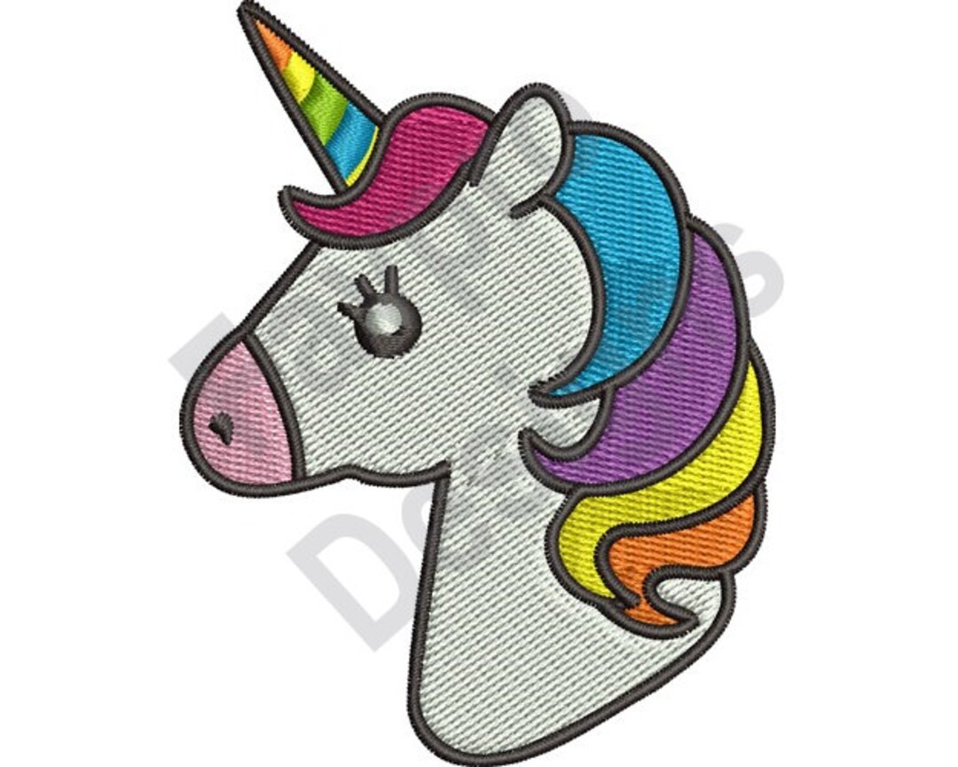 Unicorn Head Machine Embroidery Design - Etsy