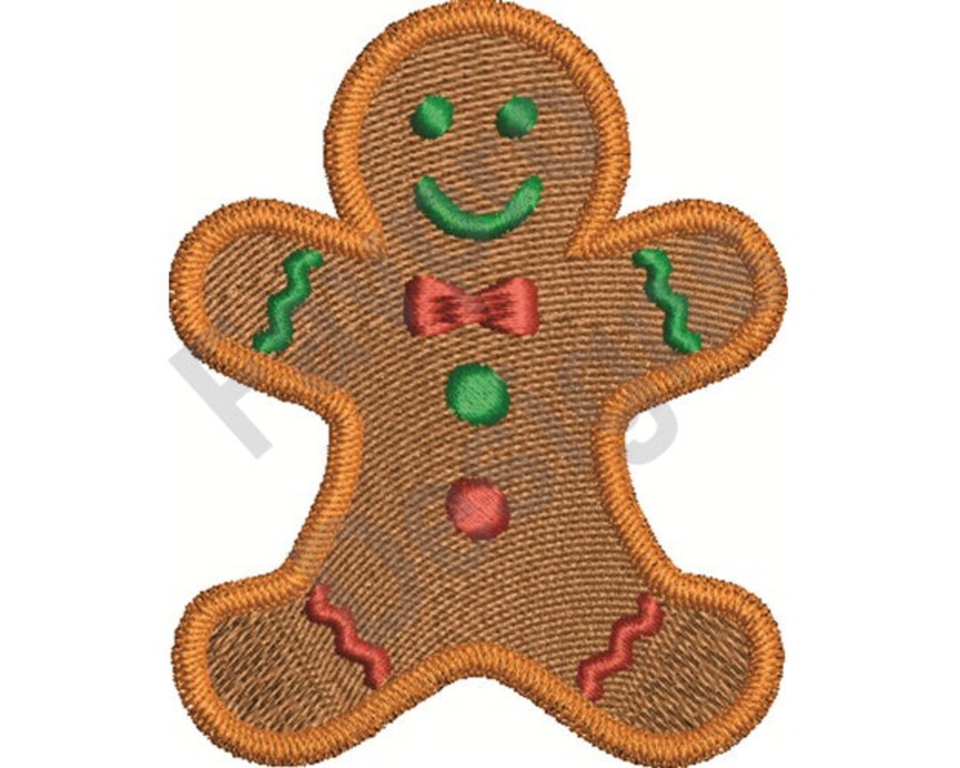 Gingerbread Man Machine Embroidery Design - Etsy