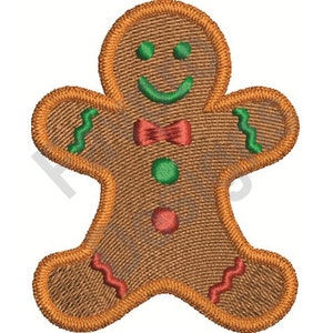 Gingerbread Man Machine Embroidery Design - Etsy