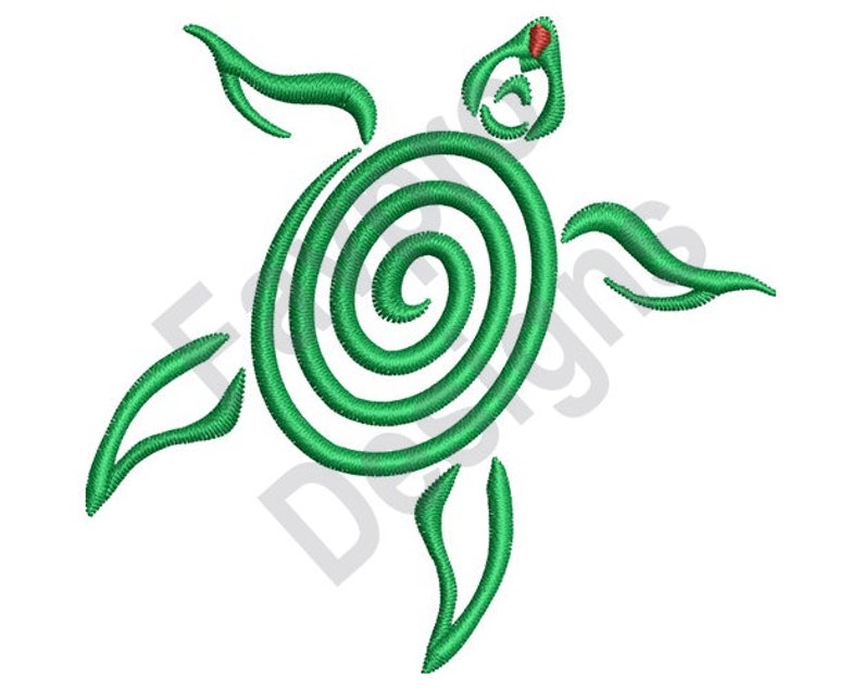 Turtle Machine Embroidery Design | Etsy
