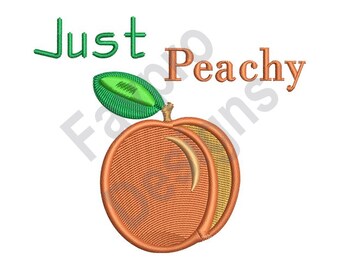 Just Peachy Embroidery Design Digital Machine Embroidery - Etsy