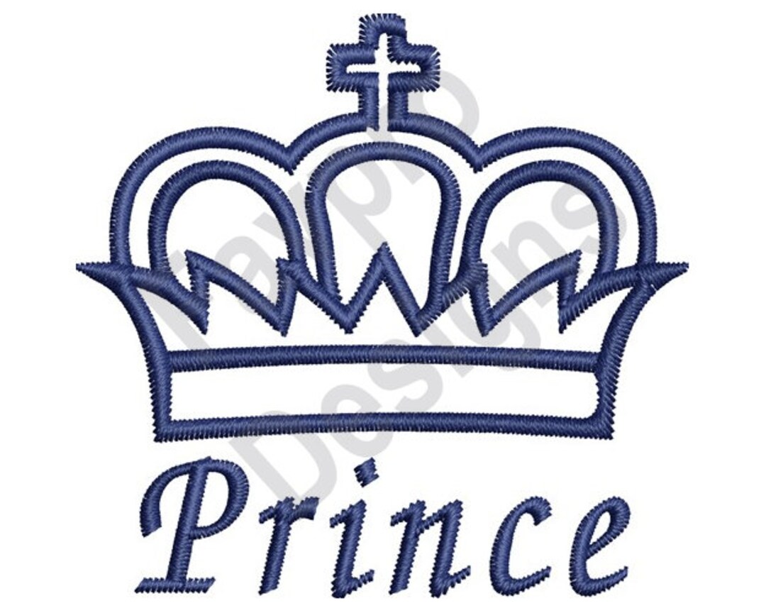 Prince Crown Outline - Machine Embroidery Design - Etsy