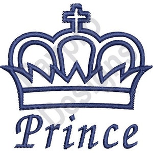 Prince Crown Outline - Machine Embroidery Design - Etsy