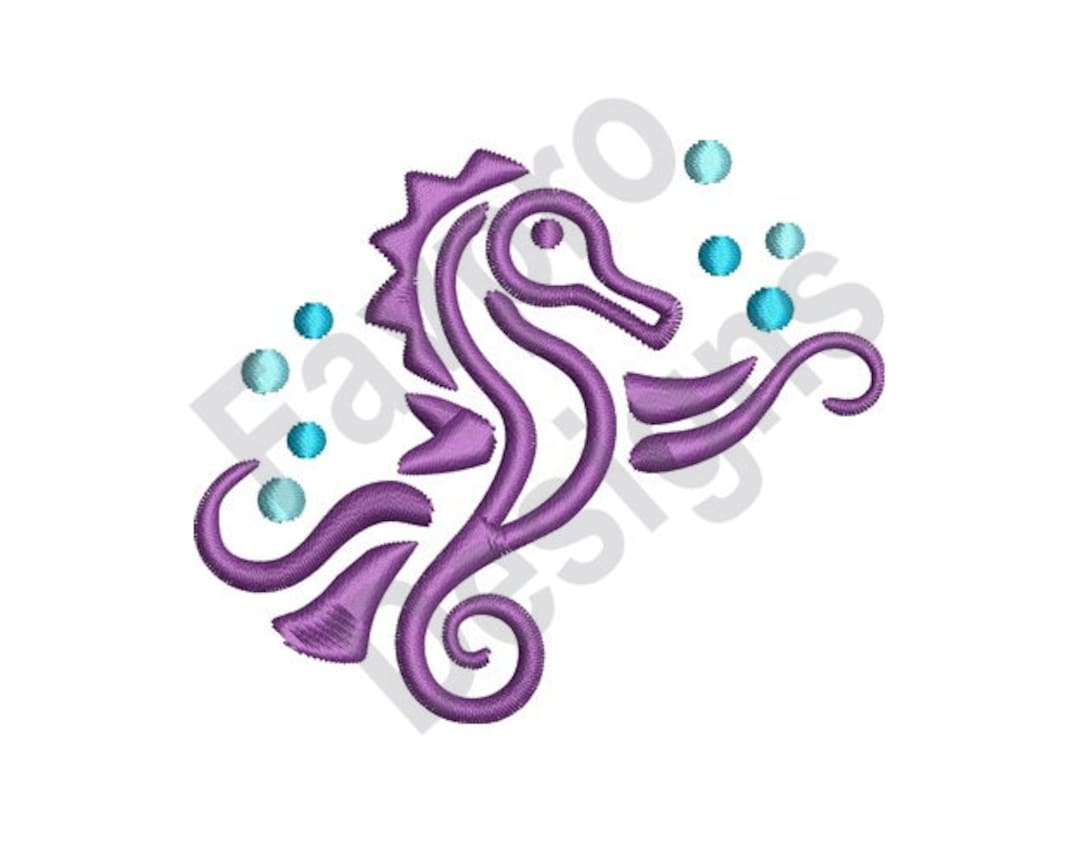 Seahorse - Machine Embroidery Design - Etsy