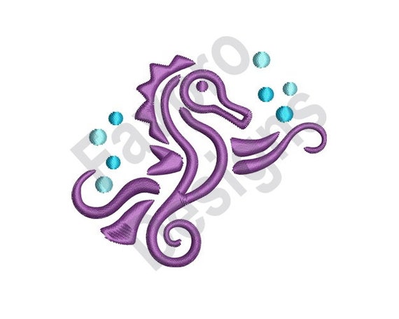 Seahorse Machine Embroidery Design - Etsy