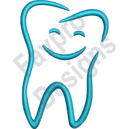 Healthy Tooth Happy Tooth Machine Embroidery Design - Etsy