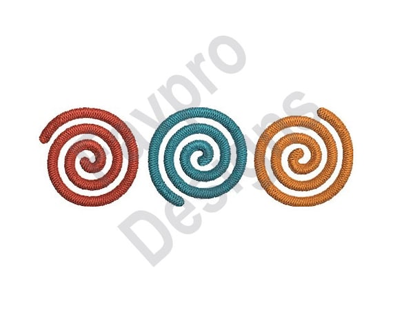Circle Embroidery Design Spiral Embroidery Design Machine Embroidery ...