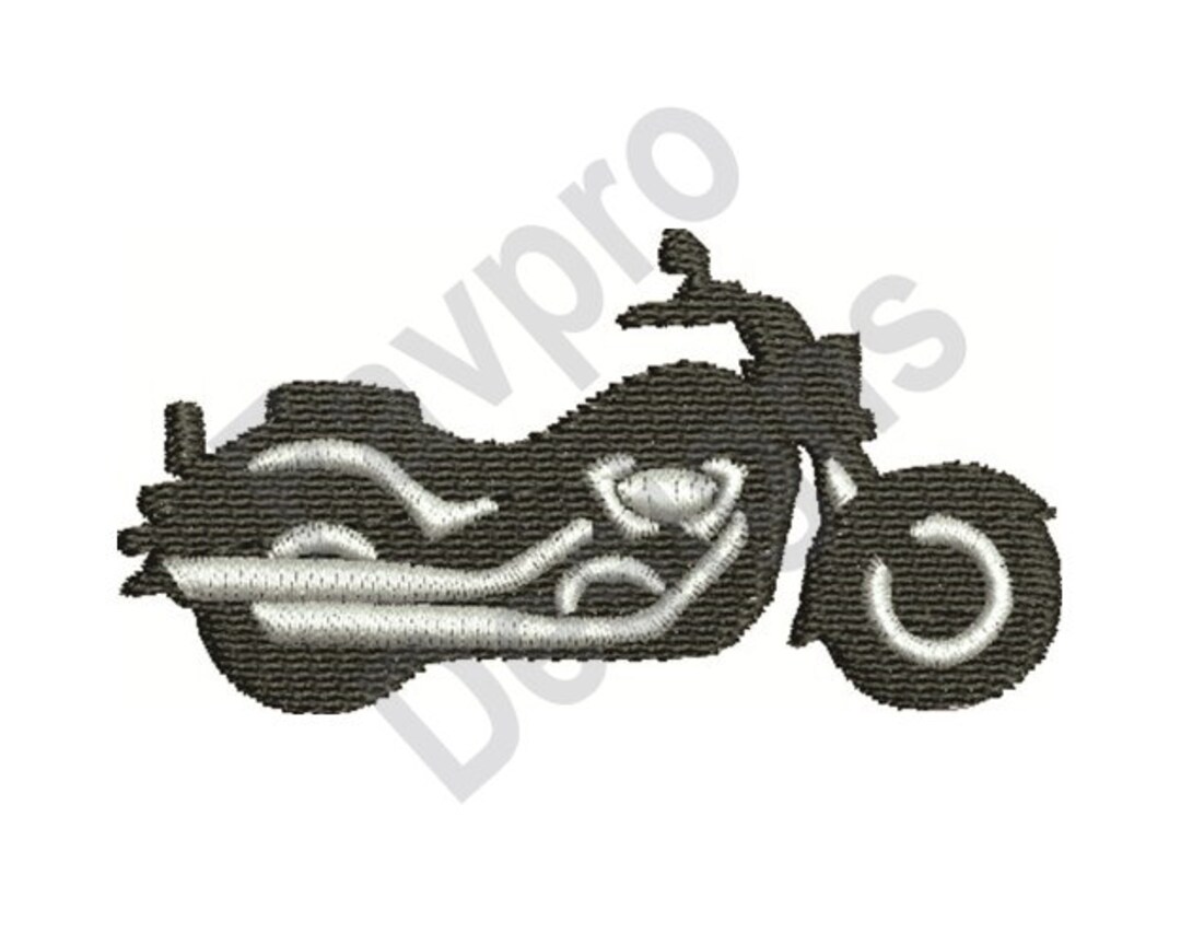 Motorcycle Machine Embroidery Design - Etsy