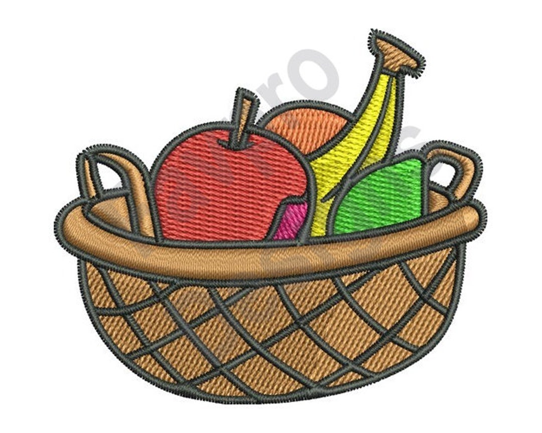 Bowl of Fruit - Machine Embroidery Design - Etsy