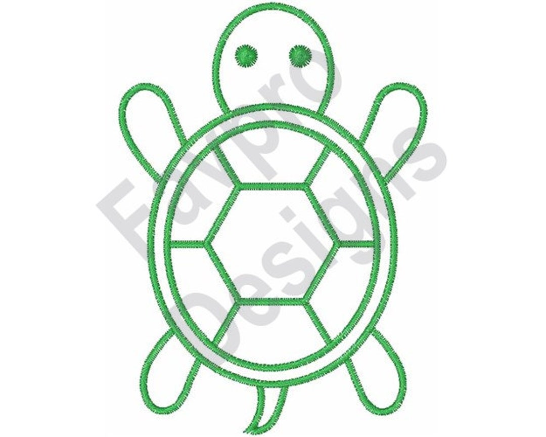 Turtle Outline - Machine Embroidery Design - Etsy