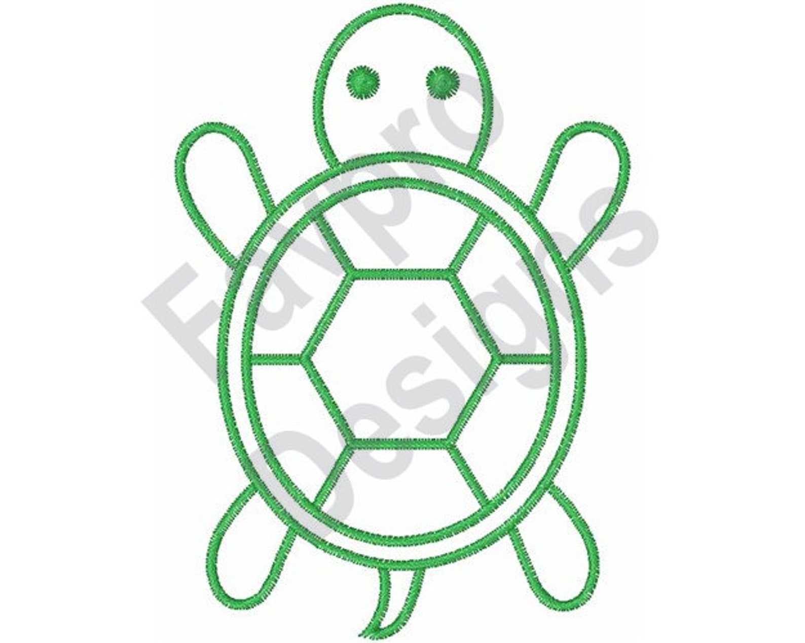 Turtle Outline Machine Embroidery Design | Etsy