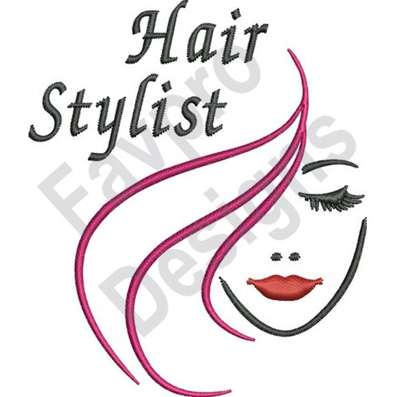 Hair Stylist Embroidery Design - Etsy