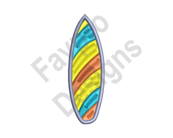 Surfboard Machine Embroidery Design | Etsy