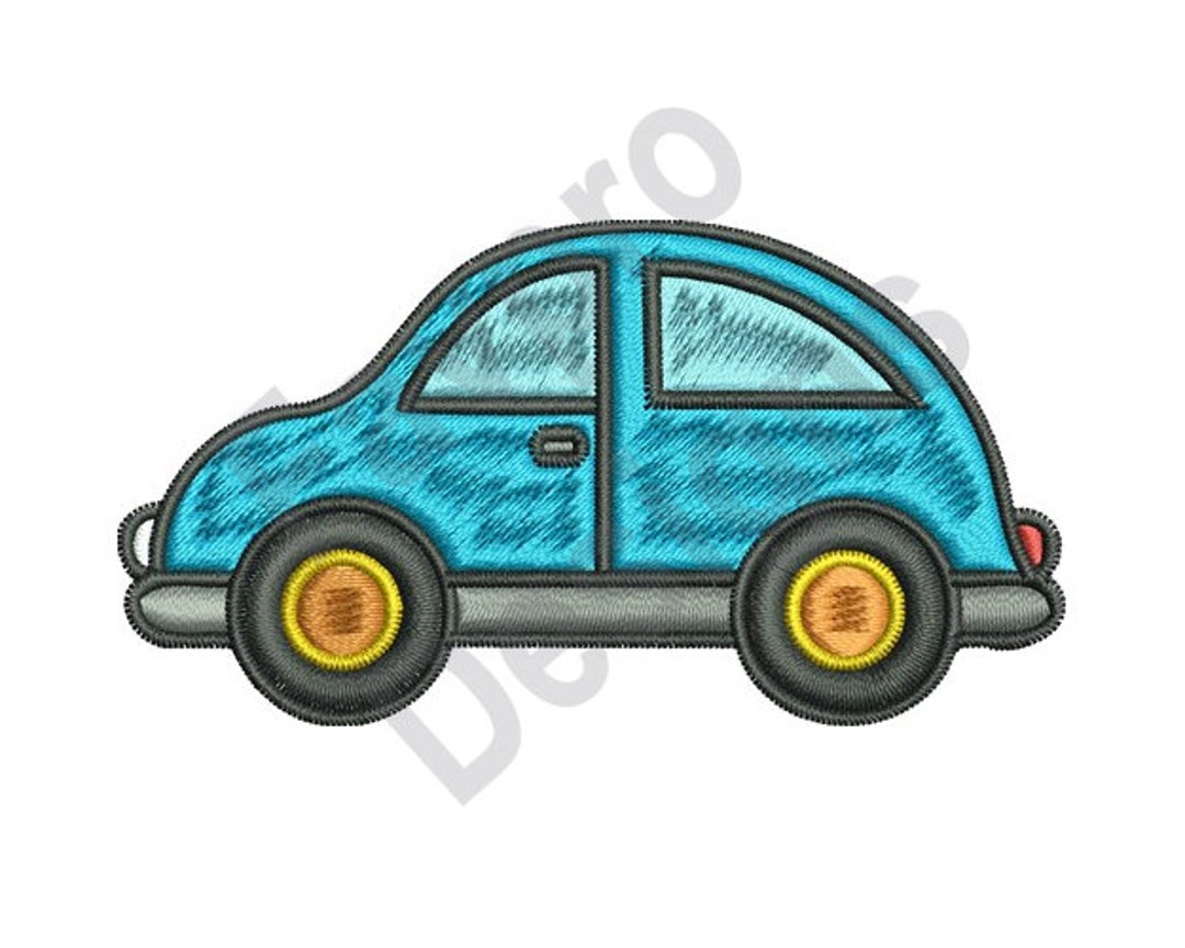 Blue Car - Machine Embroidery Design - Etsy