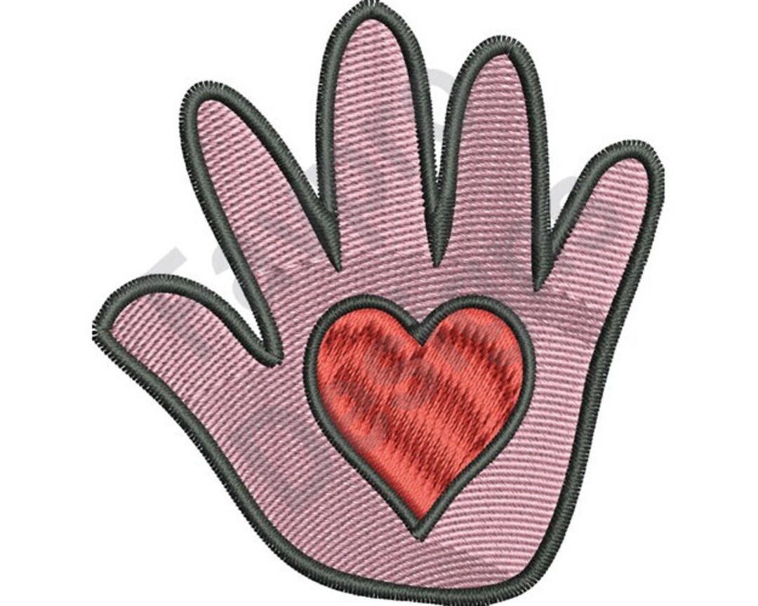 Heart in Hand - Machine Embroidery Design - Etsy