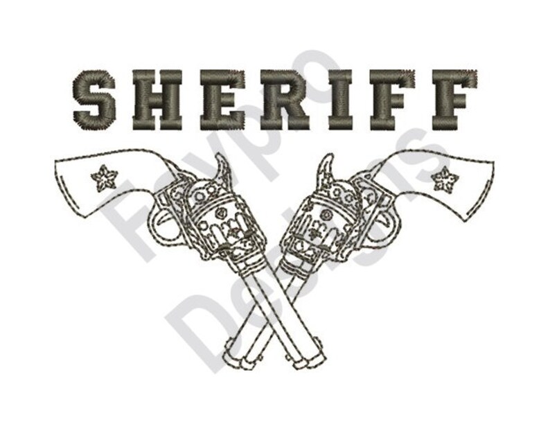 Sheriff Machine Embroidery Design - Etsy