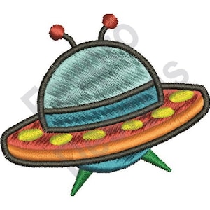 Ufo Spaceship - Machine Embroidery Design - Etsy