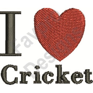 I Love Cricket - Machine Embroidery Design - Etsy