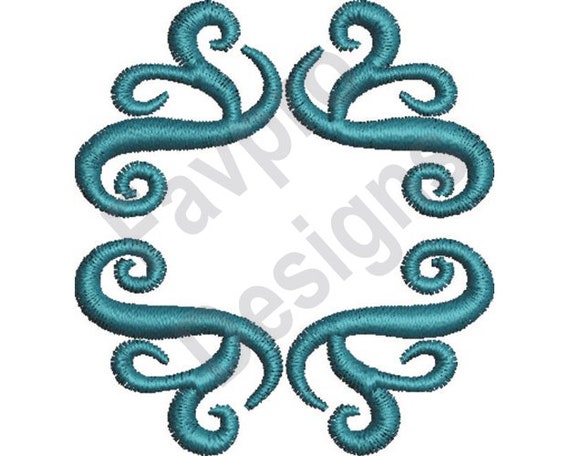 Scroll Pattern Machine Embroidery Design | Etsy