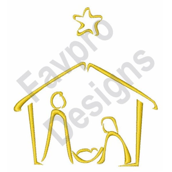 Manger Outline - Etsy