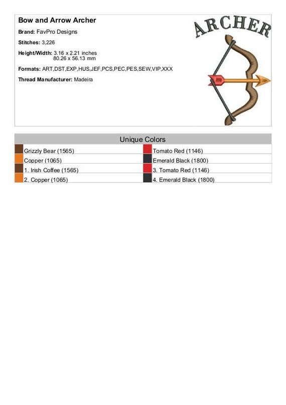 Kits & How To Archery embroidery design \u0421rossbow embroidery Bow ...