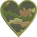 Army Camo Heart Machine Embroidery Design | Etsy