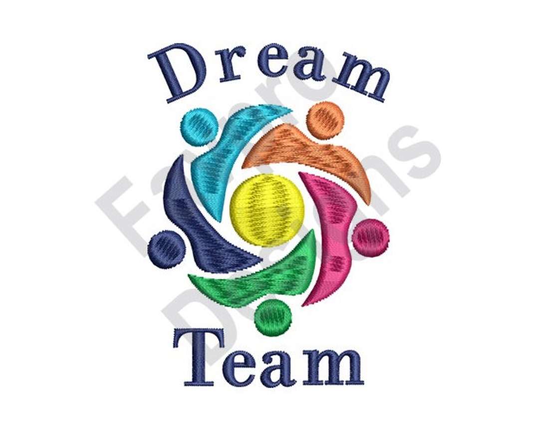 Dream Team - Machine Embroidery Design - Etsy