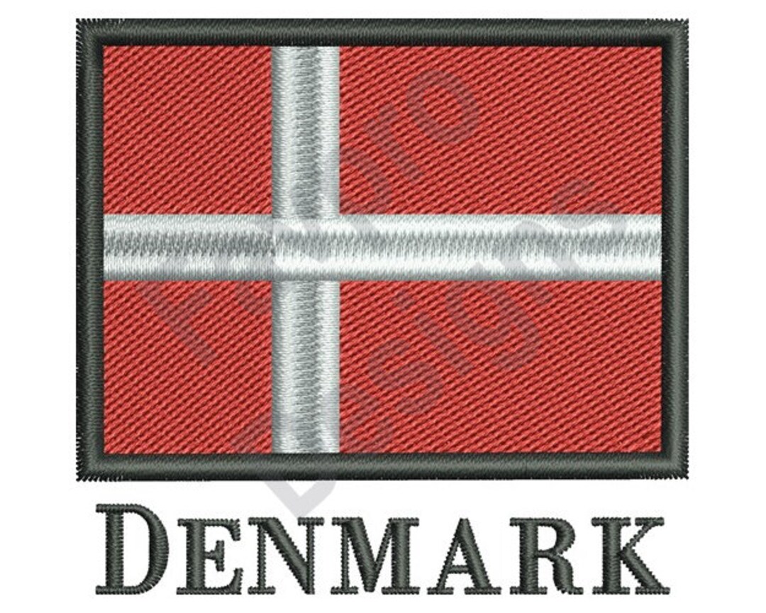 Denmark Flag - Machine Embroidery Design - Etsy
