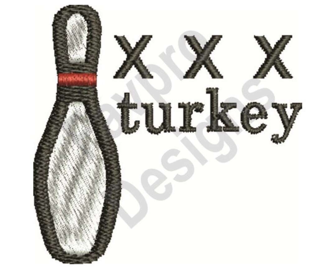 Bowling Pin Turkey - Machine Embroidery Design - Etsy