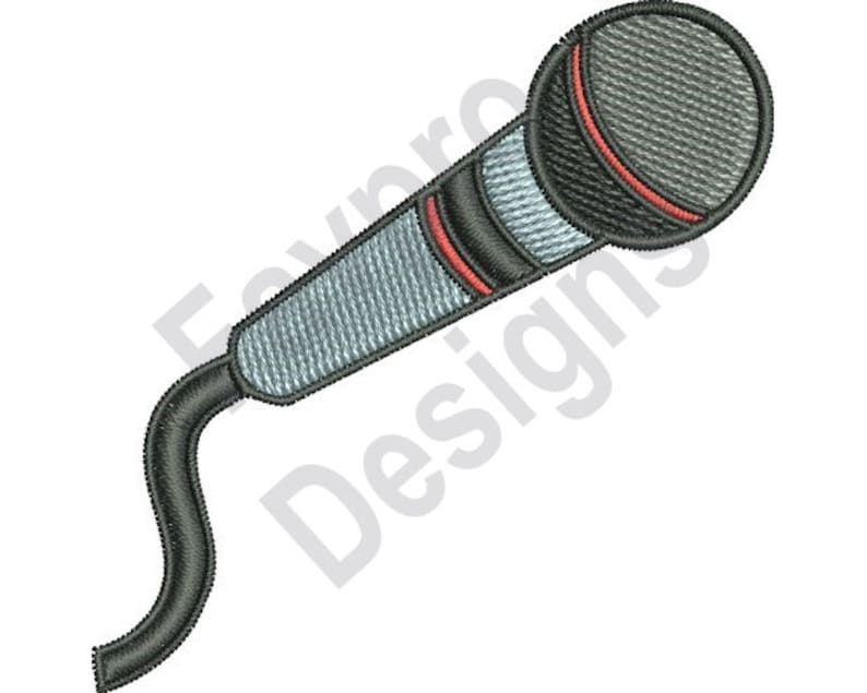 Microphone Machine Embroidery Design | Etsy