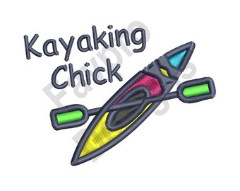 Kayaking Machine Embroidery Design - Etsy