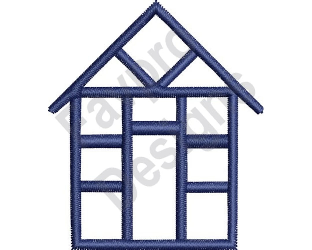 House Outline - Machine Embroidery Design - Etsy