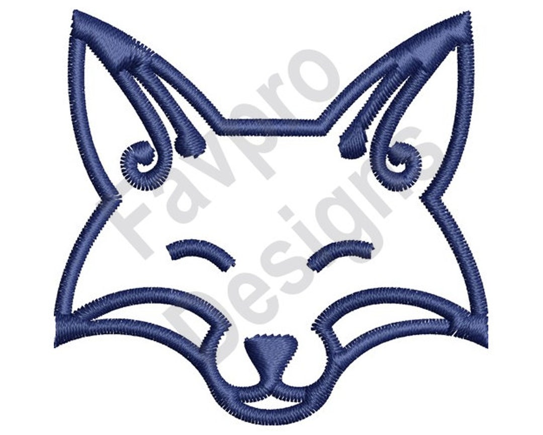 Fox Head Outline - Machine Embroidery Design - Etsy