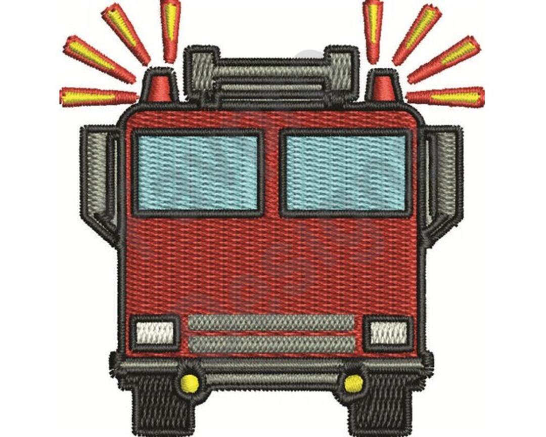 Fire Truck - Machine Embroidery Design - Etsy