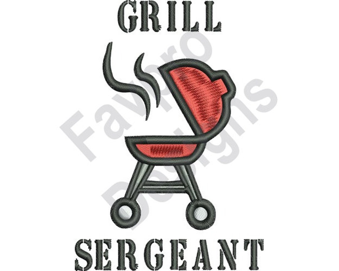 Grill Sergeant - Machine Embroidery Design - Etsy