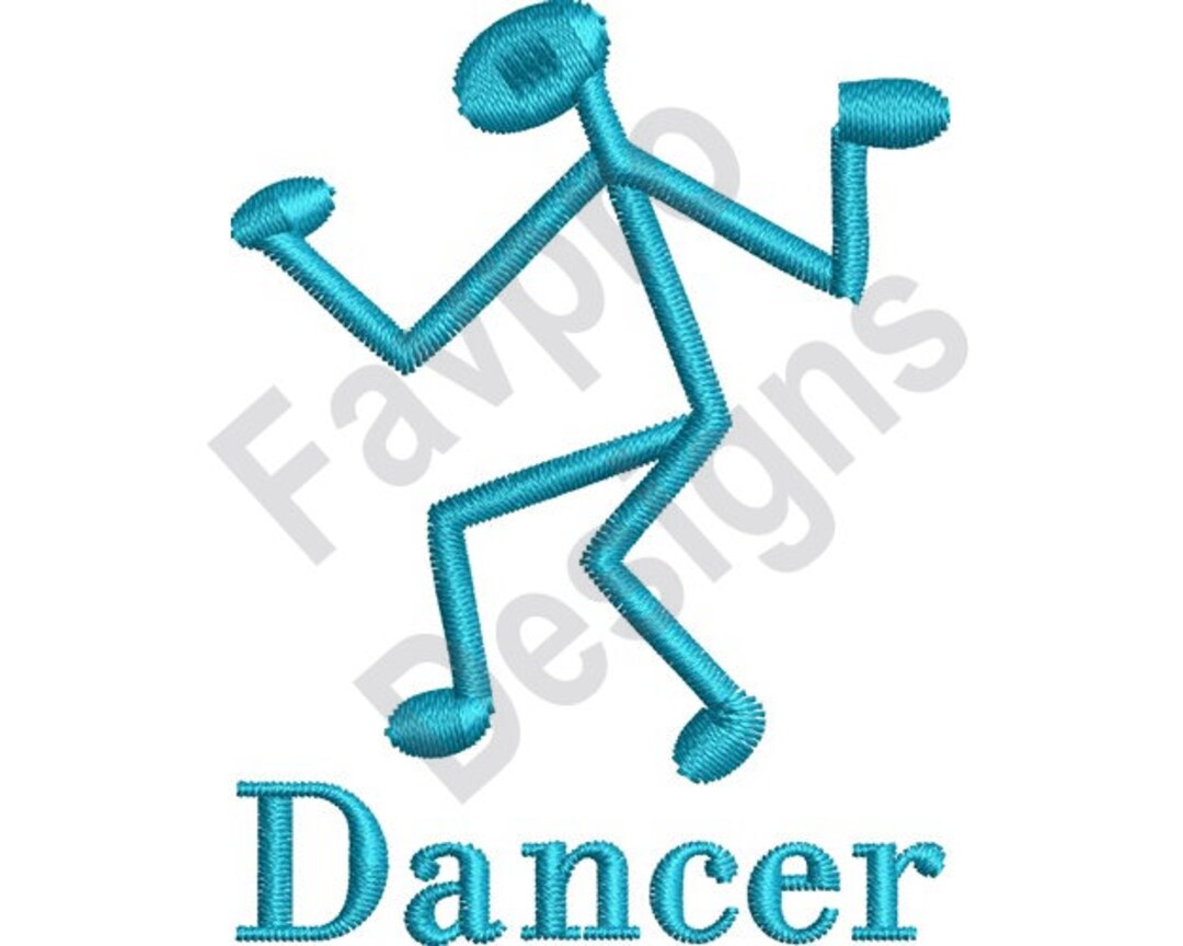 Stick Figure Dancer - Machine Embroidery Design - Etsy