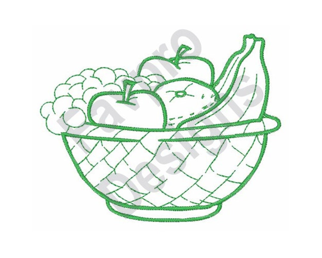Fruit Bowl - Machine Embroidery Design - Etsy