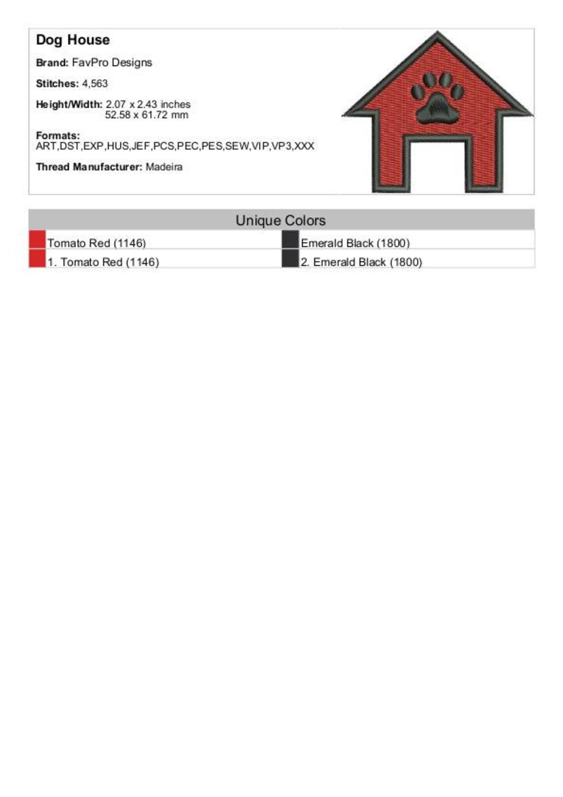 Dog House Machine Embroidery Design | Etsy