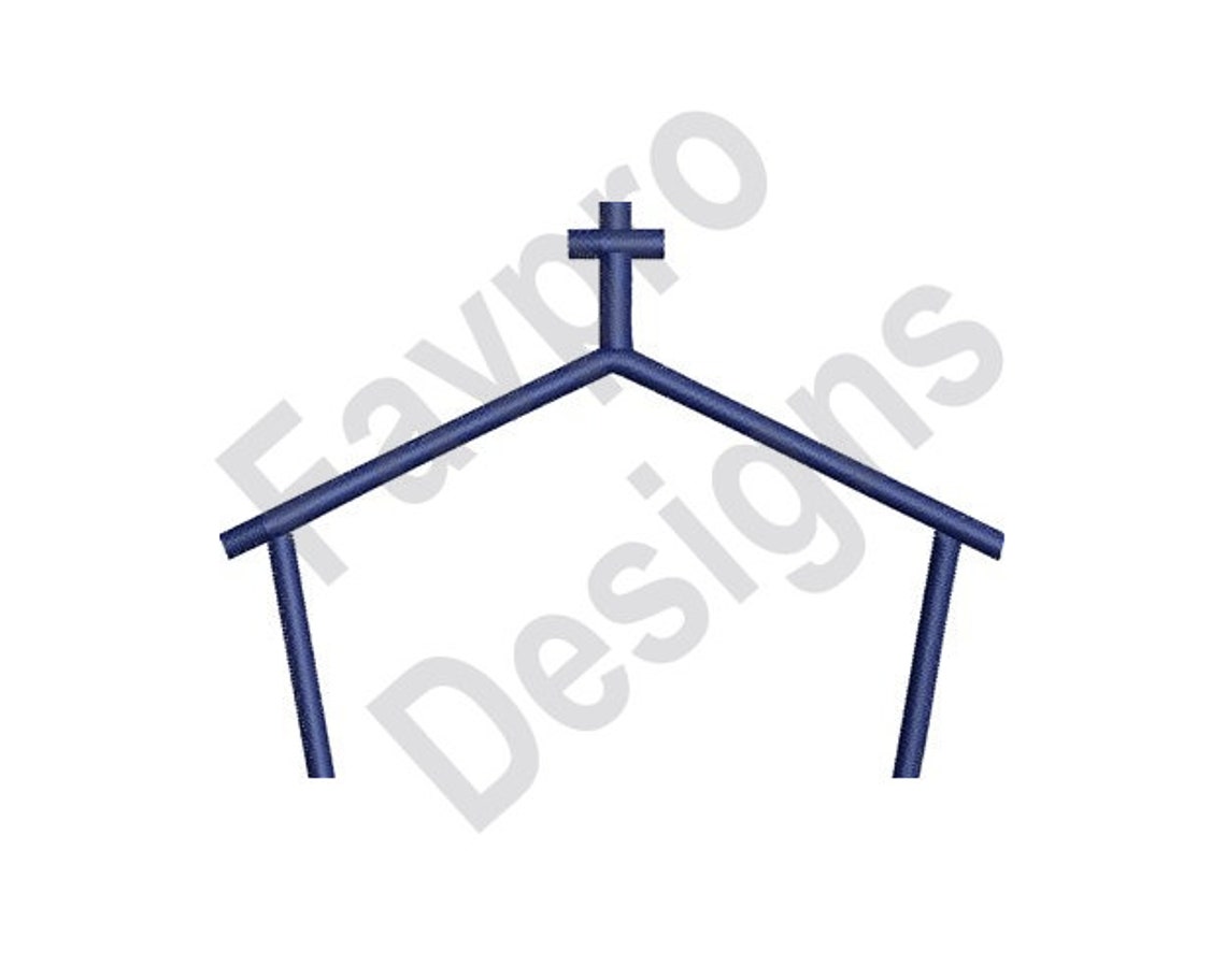 Church Outline Machine Embroidery Design - Etsy