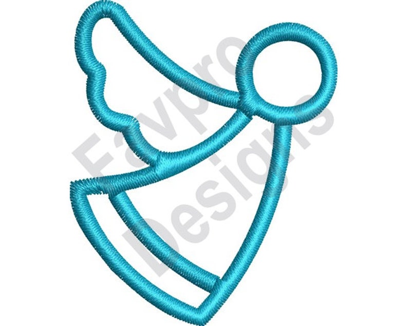Angel Outline - Machine Embroidery Design - Etsy