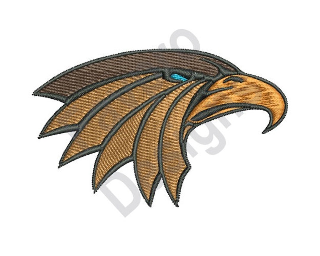 Hawk Mascot - Machine Embroidery Design - Etsy