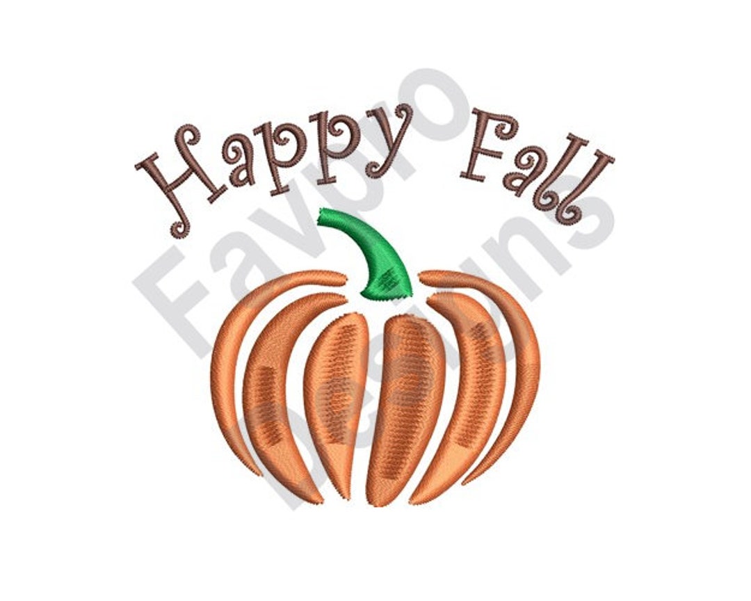 Happy Fall - Machine Embroidery Design - Etsy