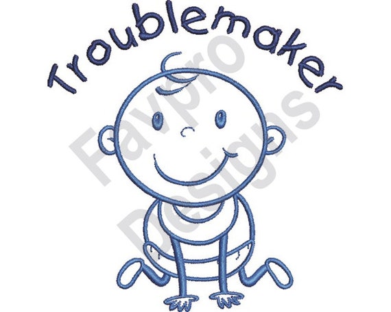 Troublemaker Machine Embroidery Design - Etsy