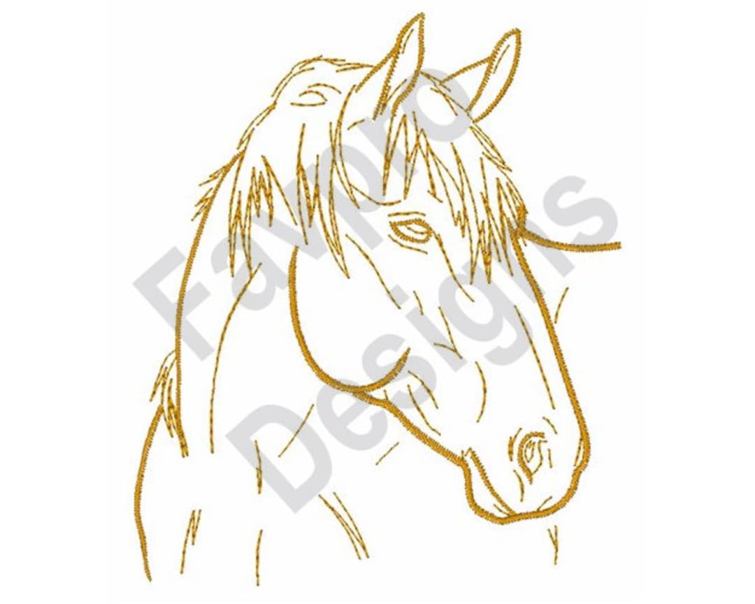 Horse Head - Machine Embroidery Design - Etsy