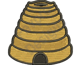 Beehive Embroidery Design. Machine Embroidery Design. Beehive & Bee ...