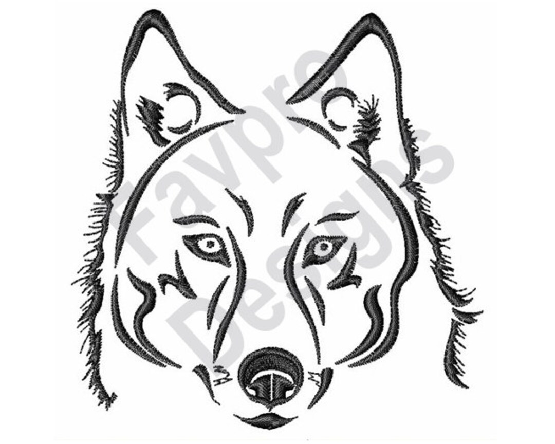 Wolf Head - Machine Embroidery Design - Etsy