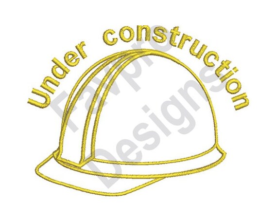 Under Construction Machine Embroidery Design | Etsy