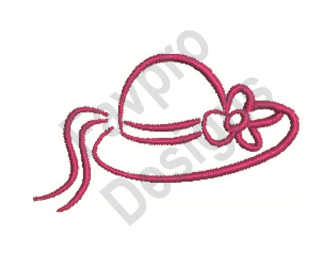 Womans Hat - Machine Embroidery Design - Etsy