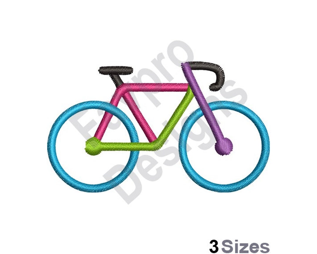 Colorful Bicycle - Machine Embroidery Design - Etsy